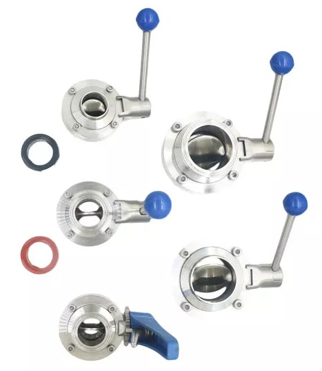 Sanitary Threaded 3 Way Butterfly Valves with Linkage Level - Buy ...